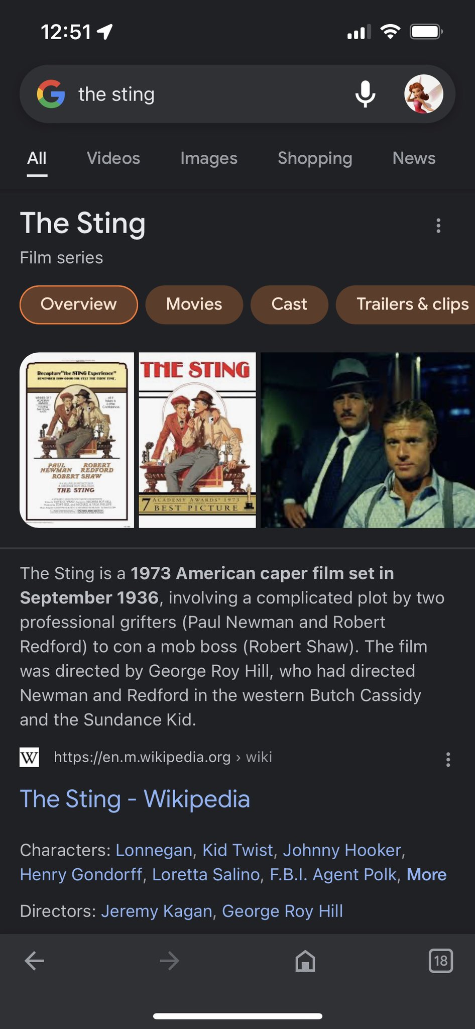 Movie The Sting Cast