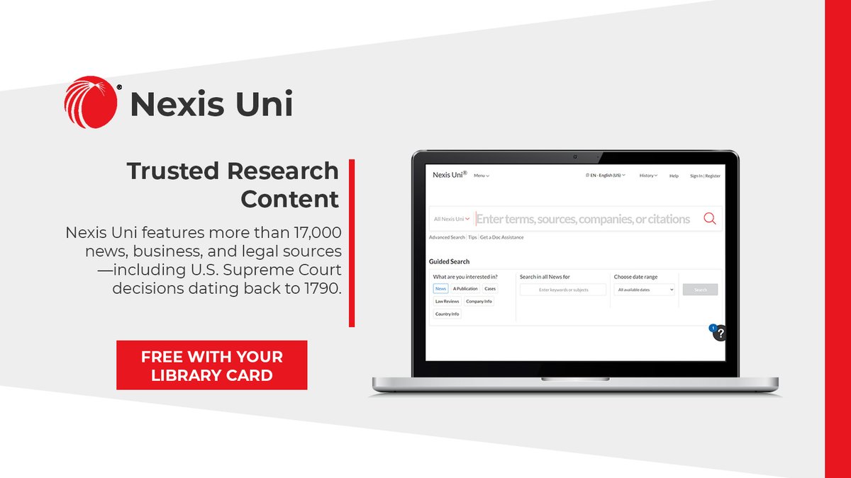 Palm Beach County Library System on Twitter: "Nexis Uni is a free, easy-to-use academic search ...