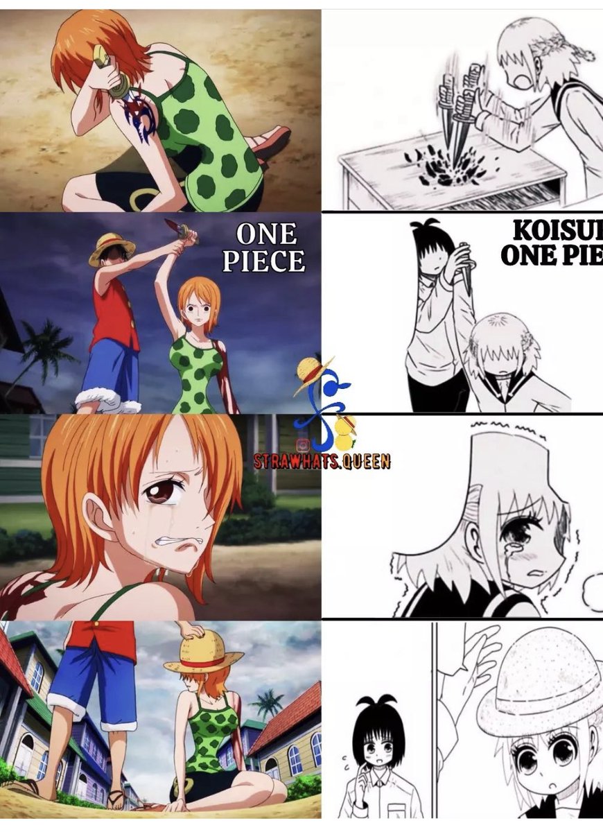 KAzE 吹く風 on Twitter: "Koisuru One Piece version of canon ONE PIECE moments."