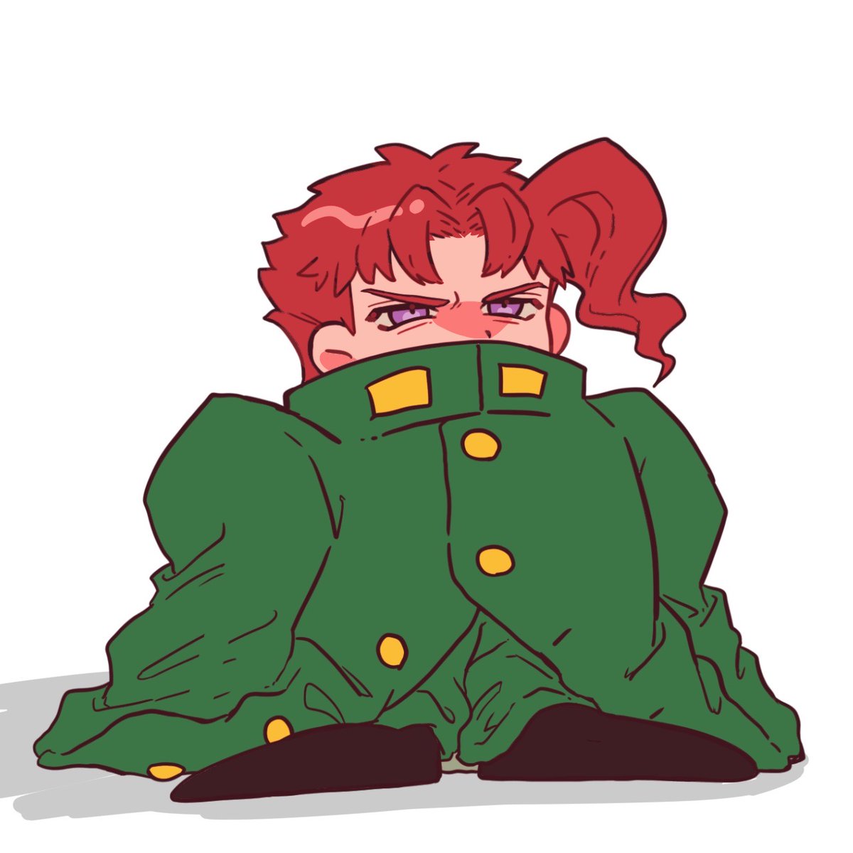 kakyoin noriaki oversized clothes 1boy male focus age regression solo ...