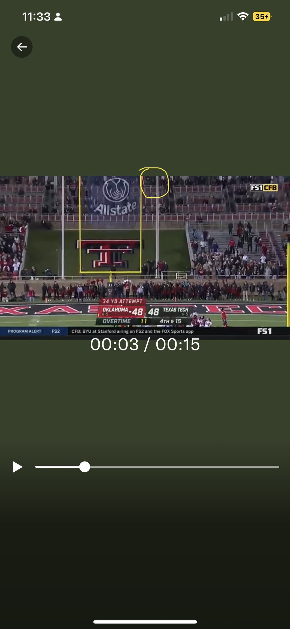 Kolt Rogers on Twitter: "@MaceyTurley He kicked from the near hash and hooked the ball behind ...