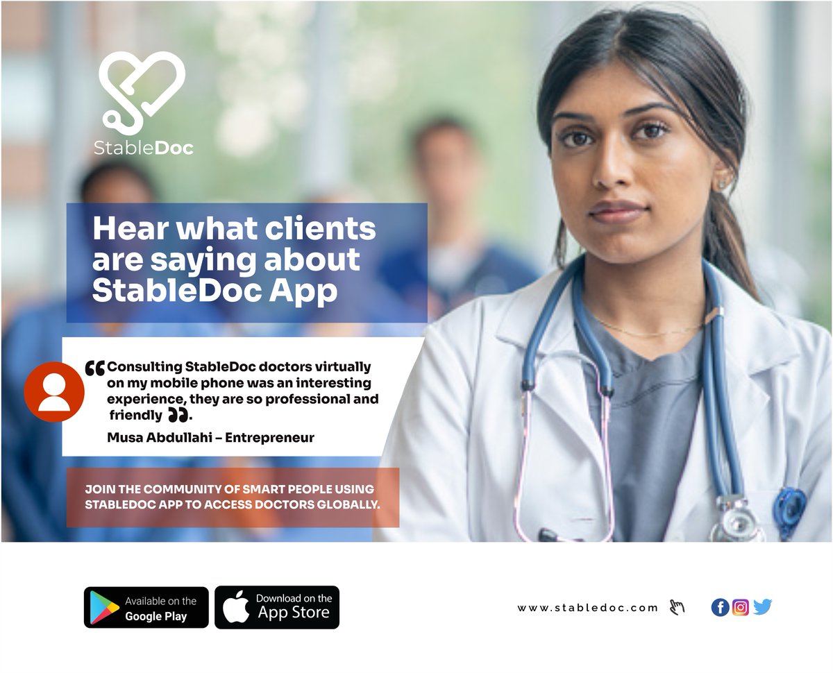 StableDoc on Twitter: "How do you feel being able to pay for your health consultation using ...