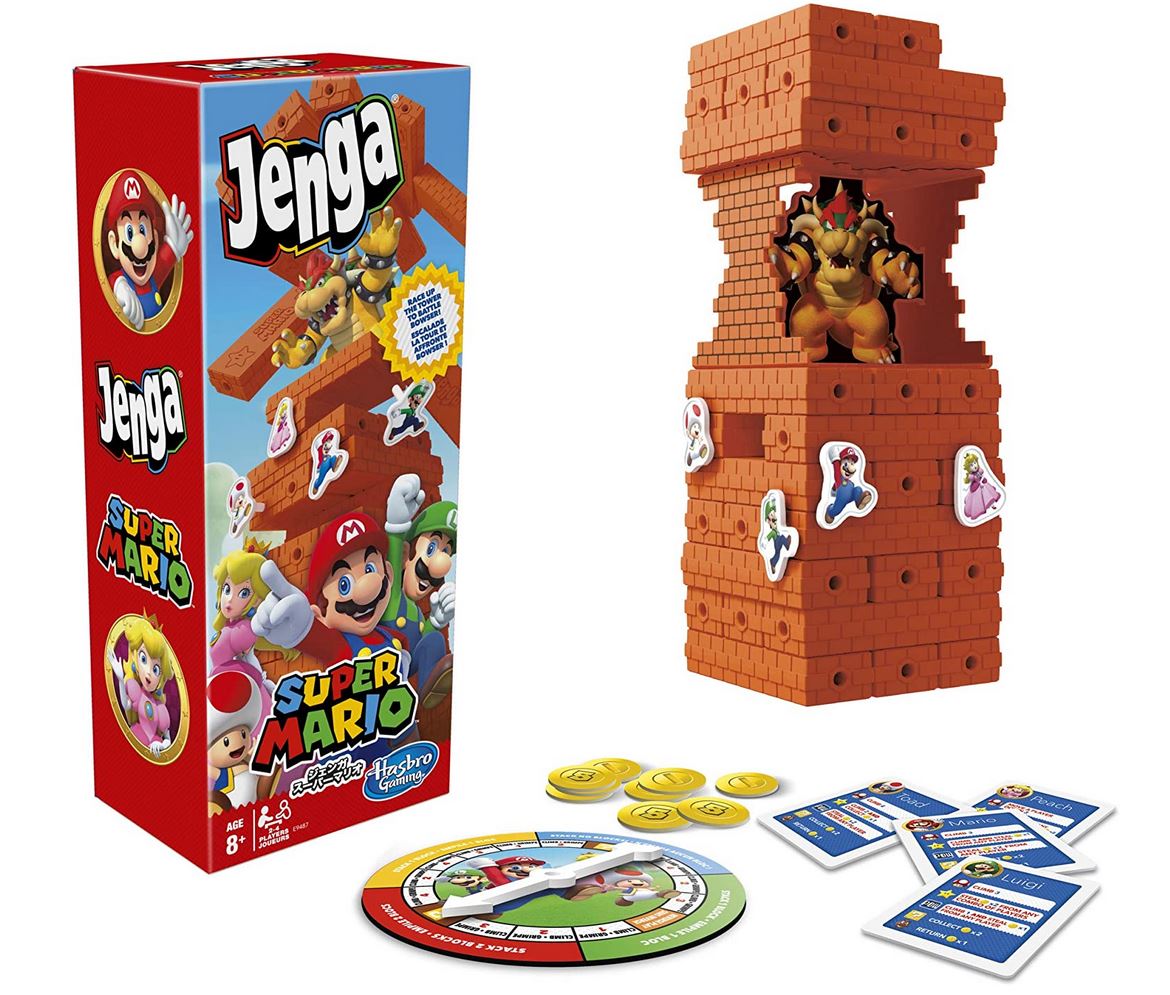 Jenga: Super Mario Edition Game, Block Stacking Tower Game for Super ...