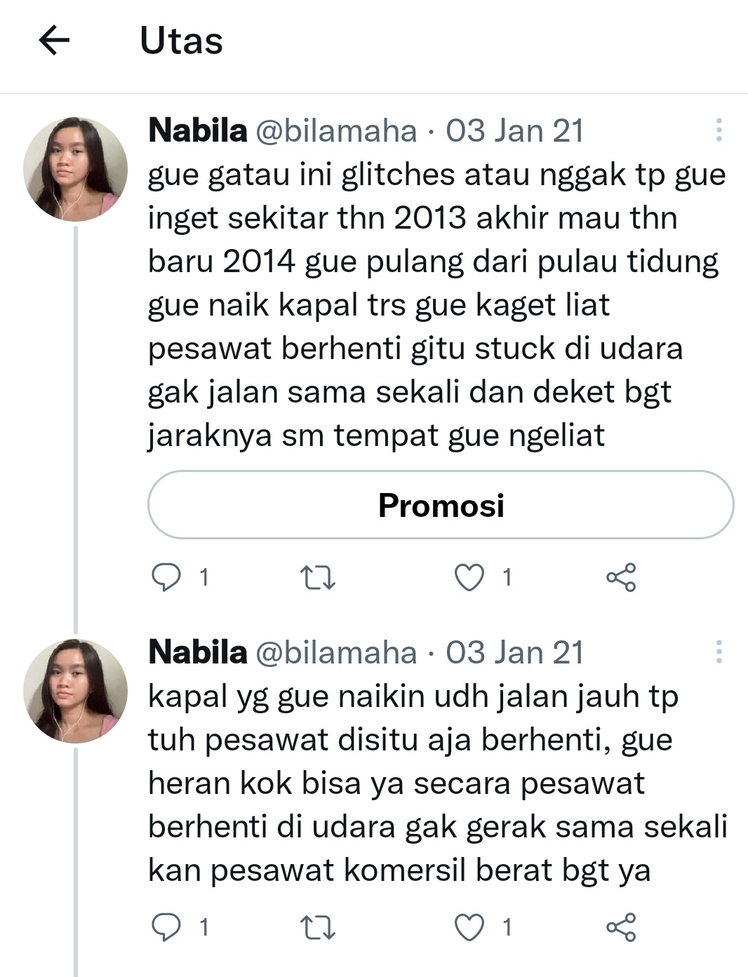 Nabila on Twitter: "@tanyarlfes Jd 2014 gue pulang dr pulau seribu ke jkt naik kapal trs liat ...