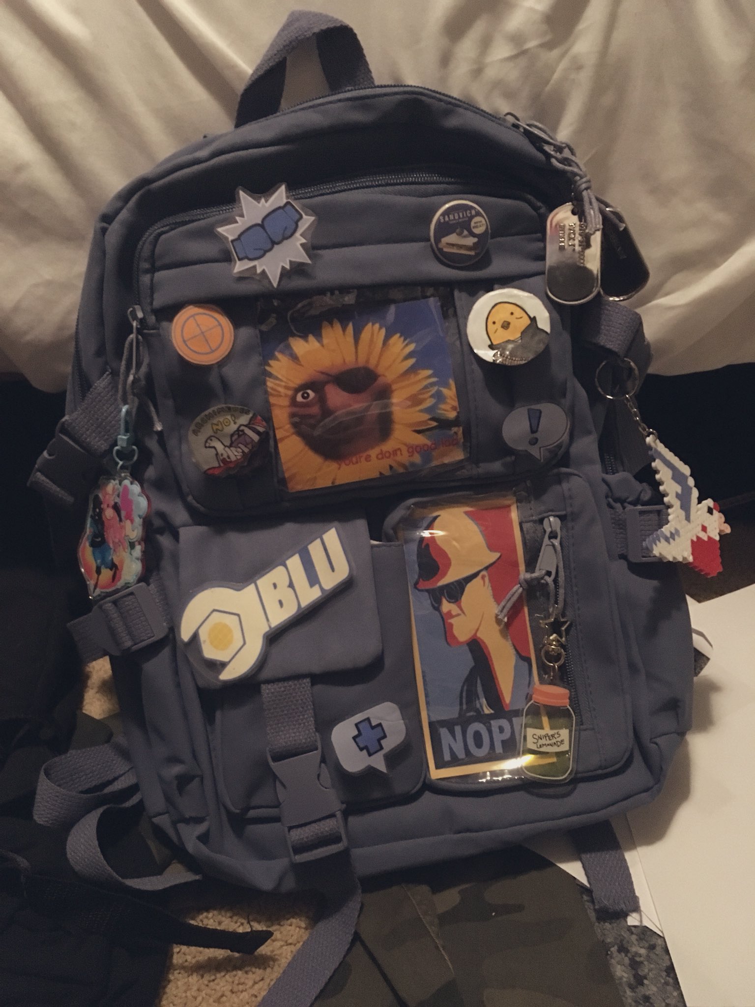 Roachie on Twitter: "My very epic tea for two backpack (real) https://t.co/kqH615NqDE" / Twitter