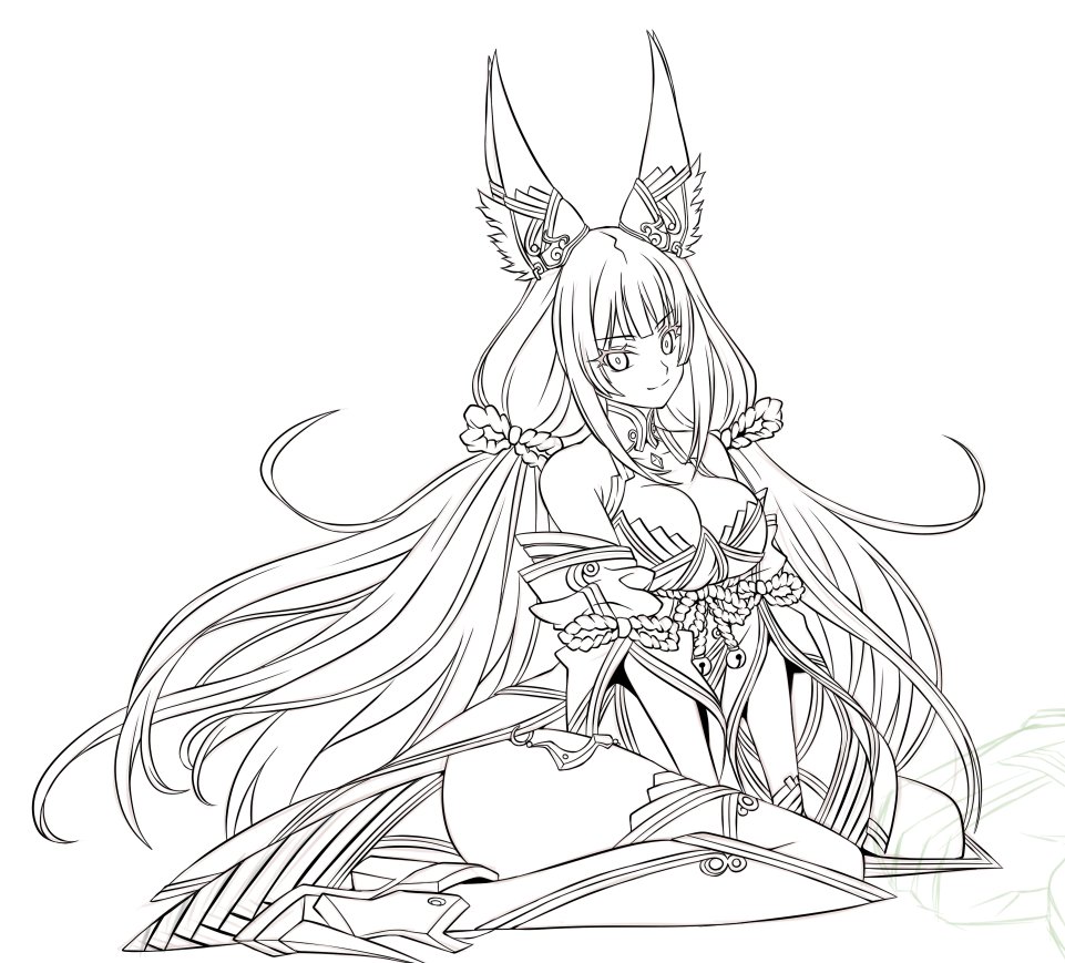 Jadenkaiba-ジェイデンカイバ🔞 on Twitter: "Nia lineart for a harem https://t.co/nQ9bGTb2Bd" / Twitter