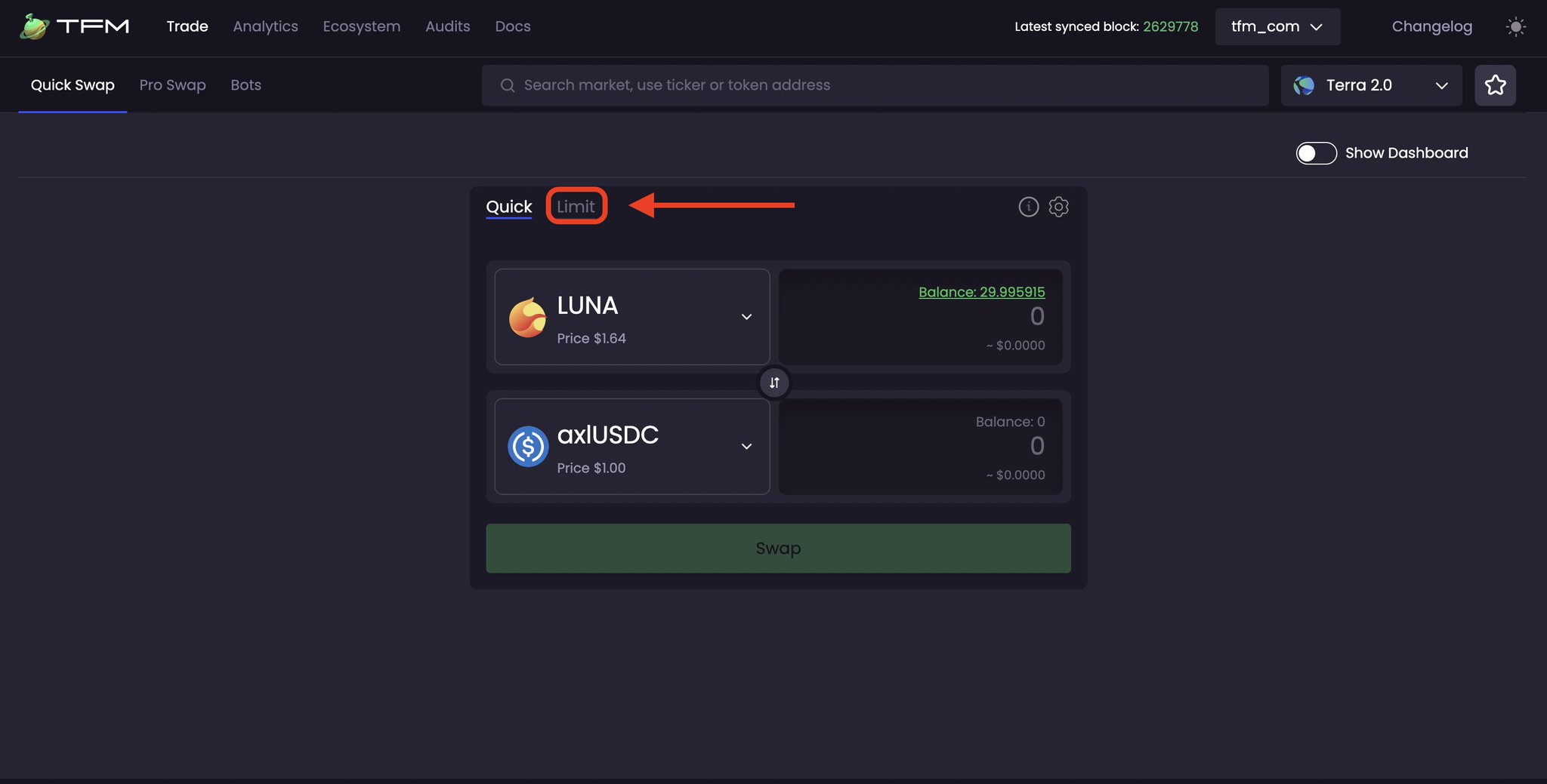TFM 📊 on Twitter: "1/2 Did someone say limit orders on Terra⁉️ Now you can set $LUNA buy and ...