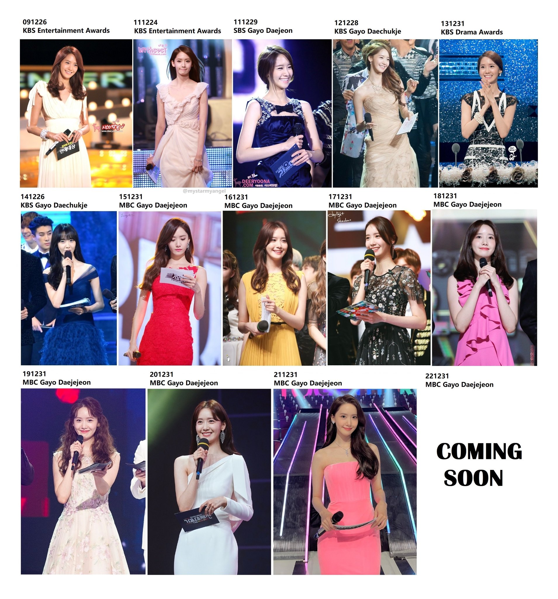Mystarmyangel on Twitter: "MC #YoonA (Year End Ceremonies ONLY) 2009 KBS Ent Awards 2011 KBS Ent ...