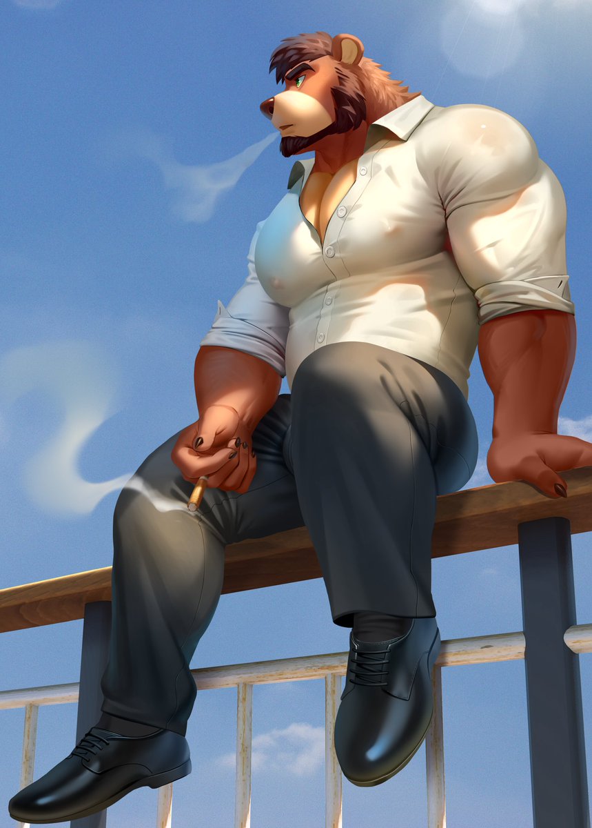 Dipsy on Twitter: "RT @Shan_Yao_Jun: Strong bear in suit. It's my oc. The version without pants ...