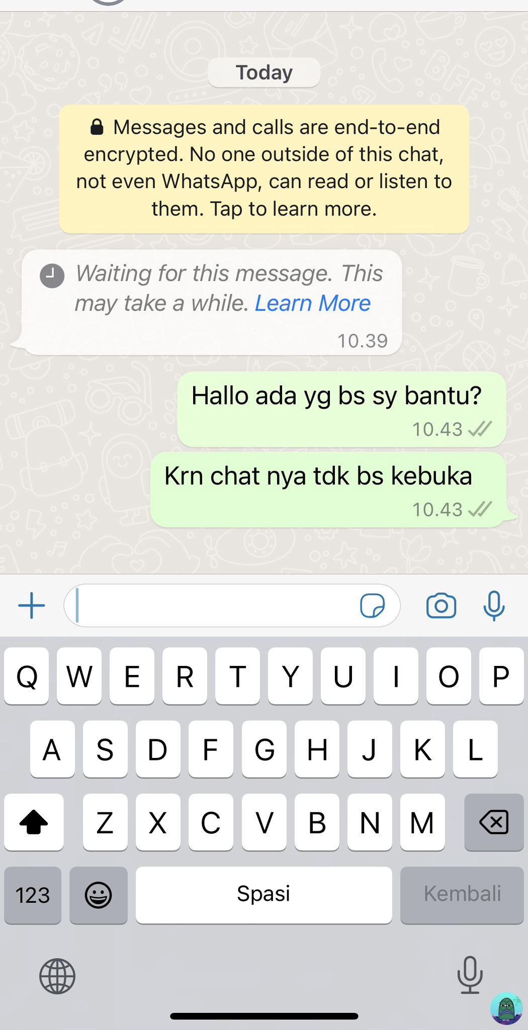 Tanyarl on Twitter: "Tanyarl Guys ada yg tau ga ya ini chat wa nya knp ...