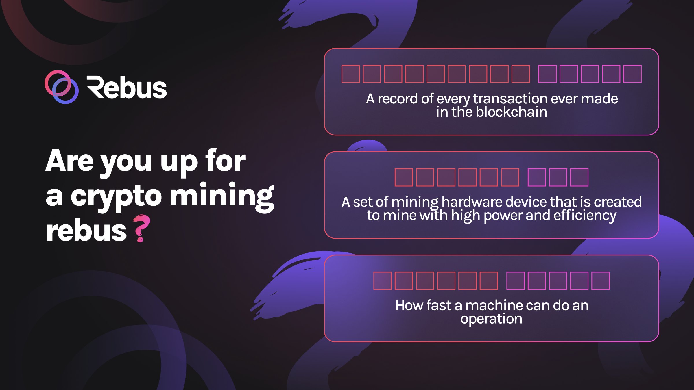 Rebus 🔗 on Twitter: "😏 Are you up to the challenge? 👇 See how many mining related words you can ...