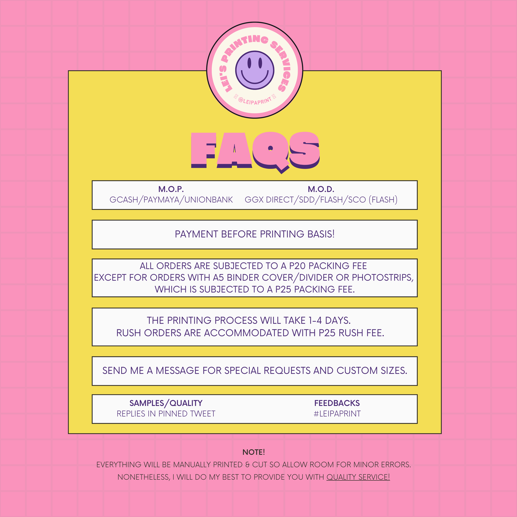 lei’s printing services! on Twitter: "˗ˏˋ welcome to lei's printing services! ˎˊ˗ ╭‧ ‧ ┊‧୨୧ ...