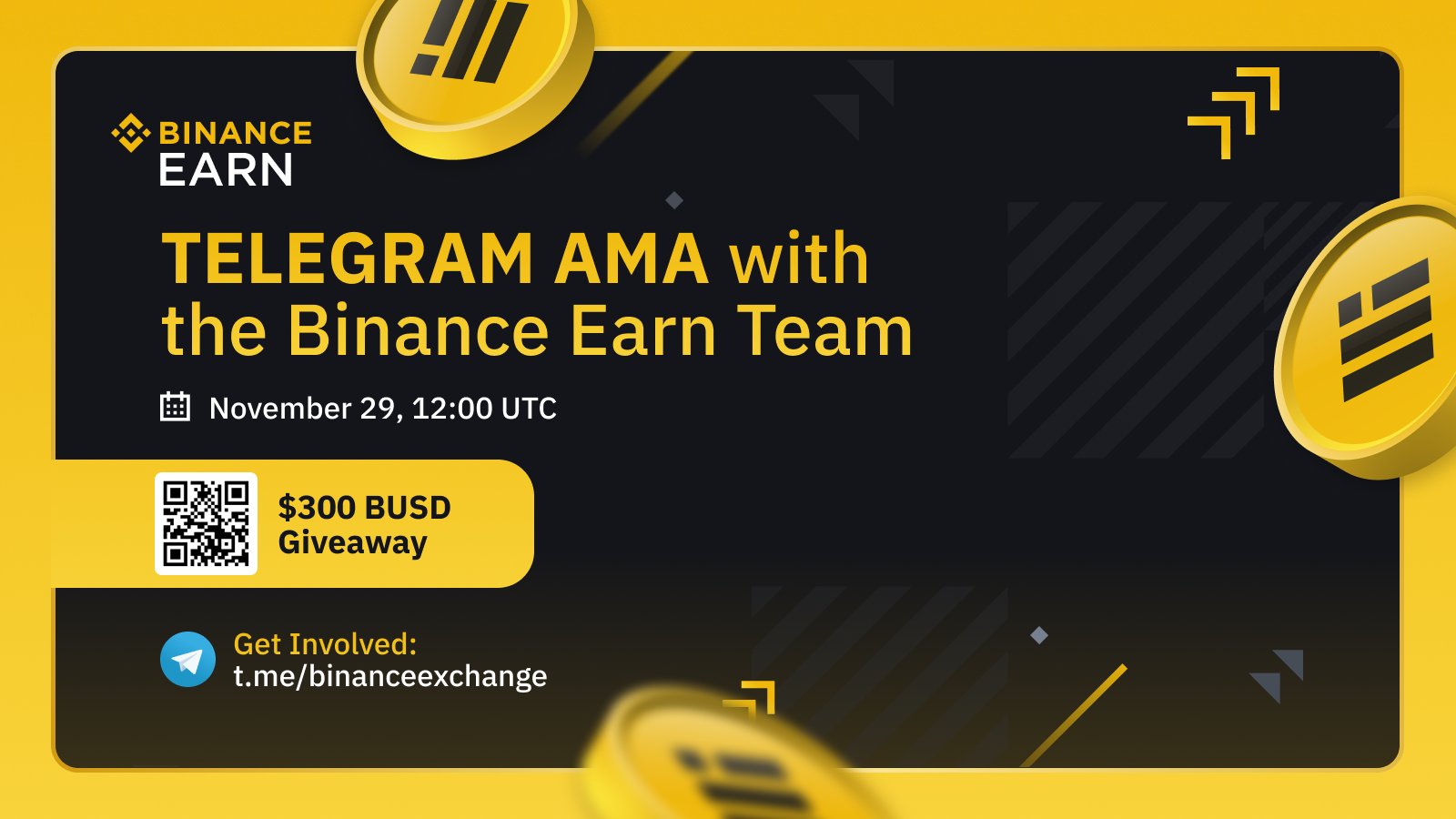 Binance on Twitter: "Join us in the official #Binance English Telegram channel for an AMA with ...