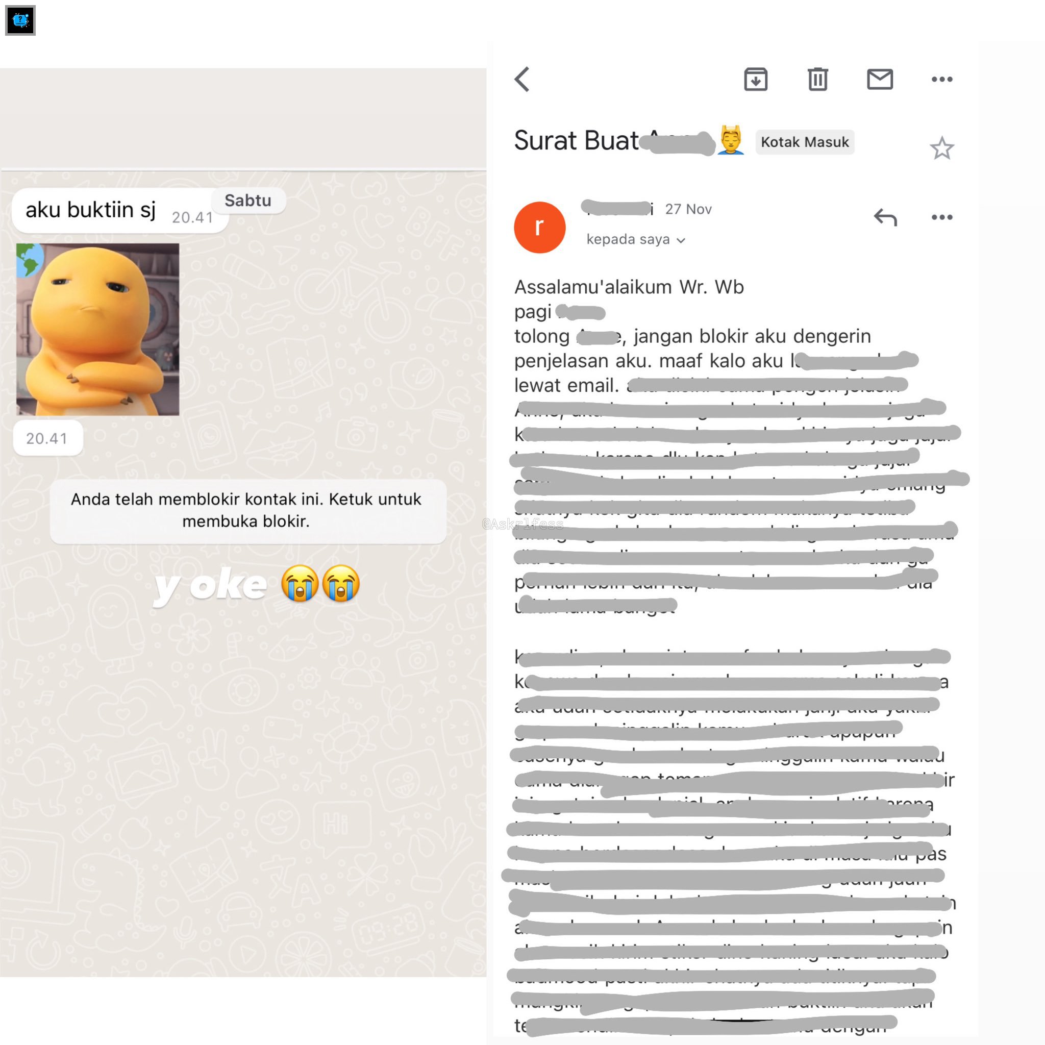 Askrlfess on Twitter: "[askrl] gemes banget sampai ngirim e-mail, maaf ya kamu pasti repot bgt ...