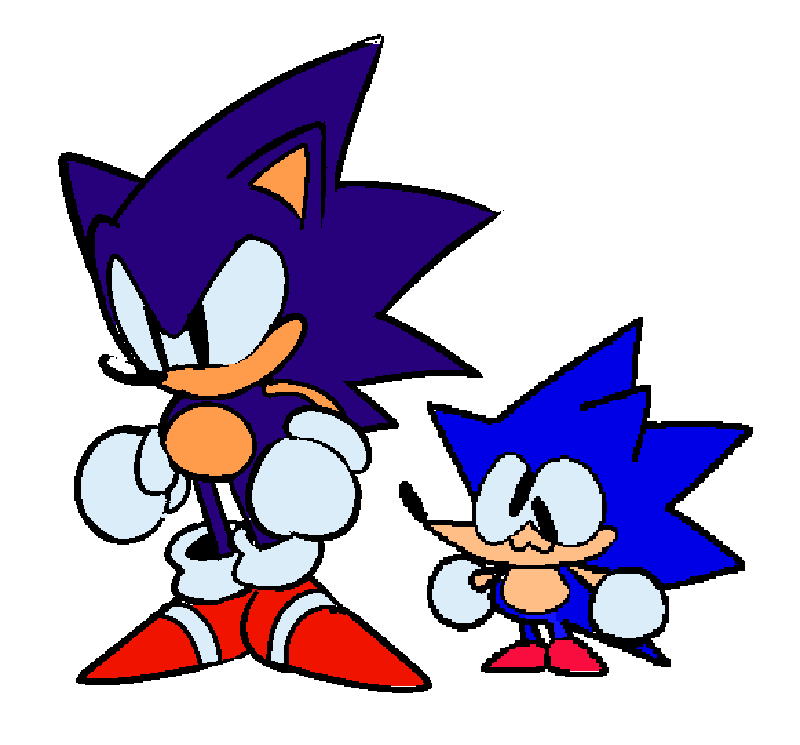 ソニック 「Sonic and Sonk? 」|Kirby-Popstarのイラスト