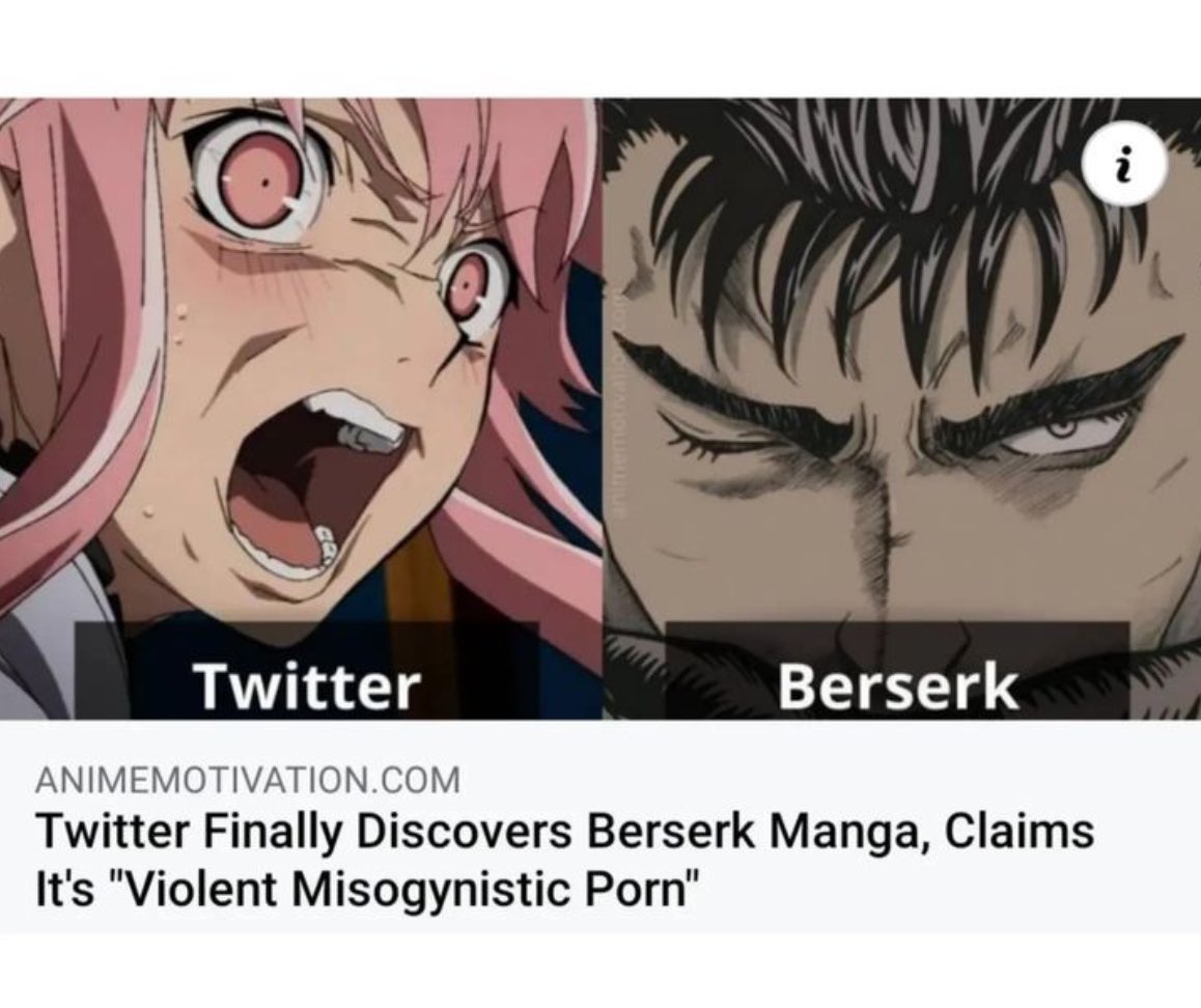 Tetsuo 𒉭 on Twitter: "Remember that one time when twitter found out about Berserk https://t.co ...