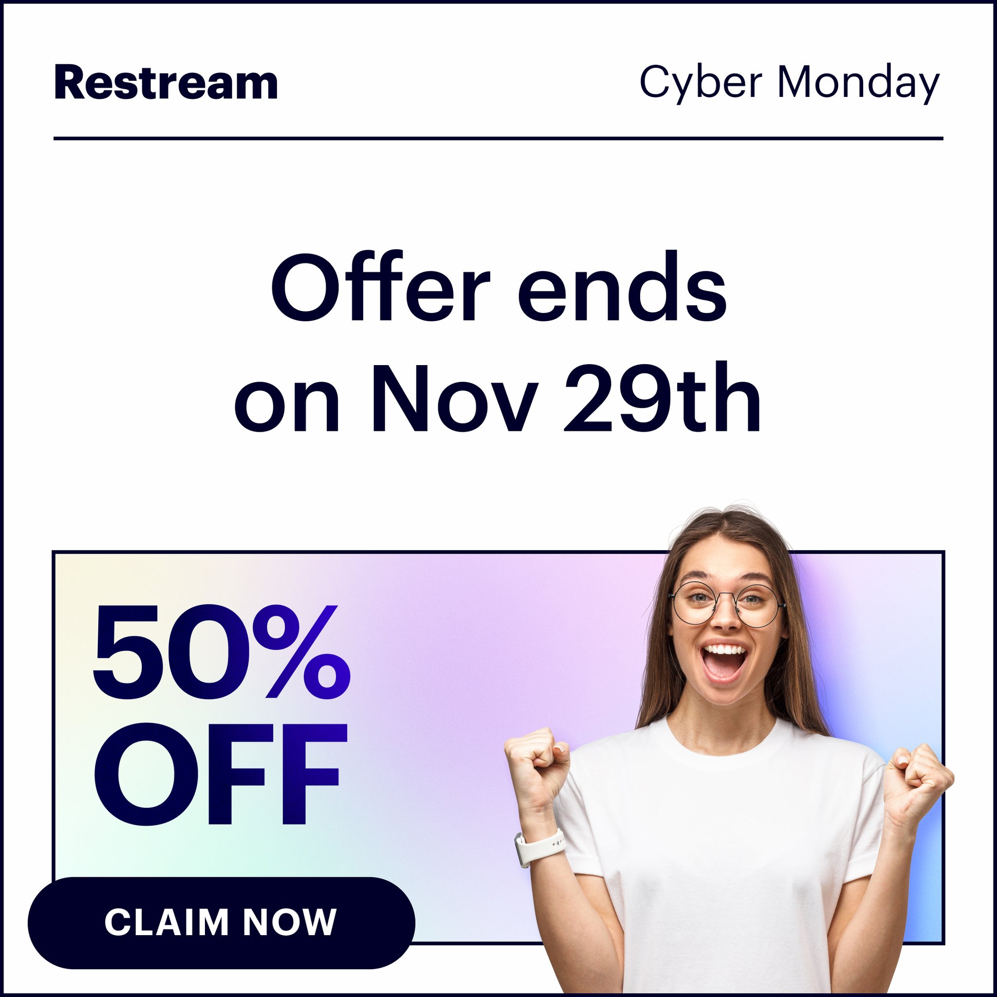 Restream on Twitter: "It’s Cyber Monday, our biggest sale of the year! From now until November ...