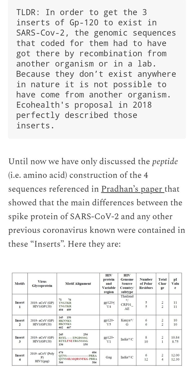 Mike_Muffler on Twitter: ""to get the 3 inserts of Gp-120 to exist in SARS-Cov-2..genomic ...