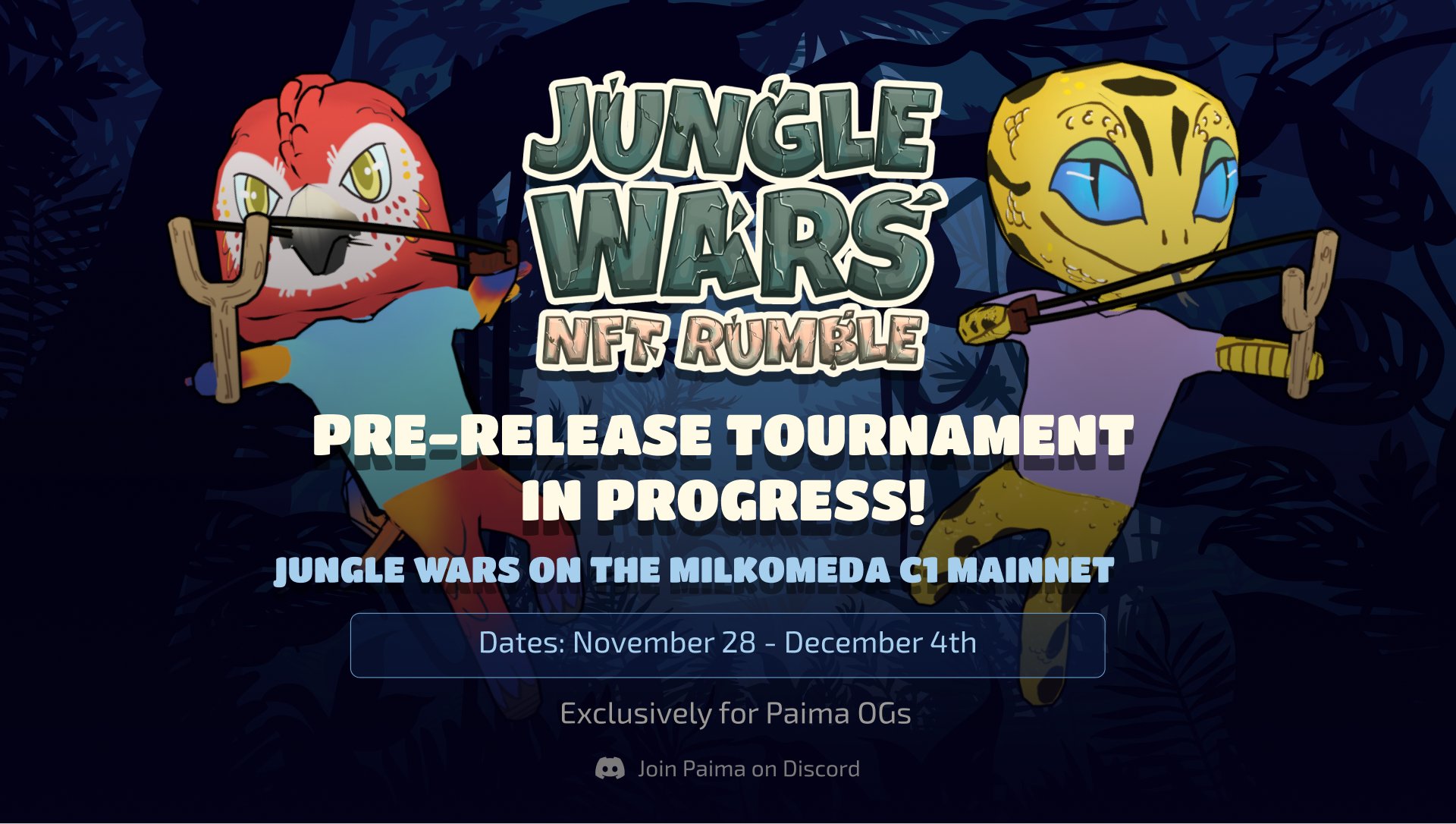 Paima Studios on Twitter: "The Jungle Wars: NFT Rumble Pre-release Tournament is now underway! 🌋 ...