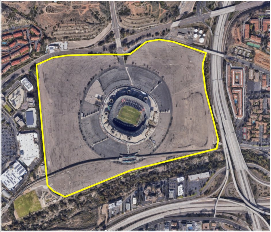 Qualcomm Stadium Parking Map Two NFL Stadium Measures, Big Decisions
