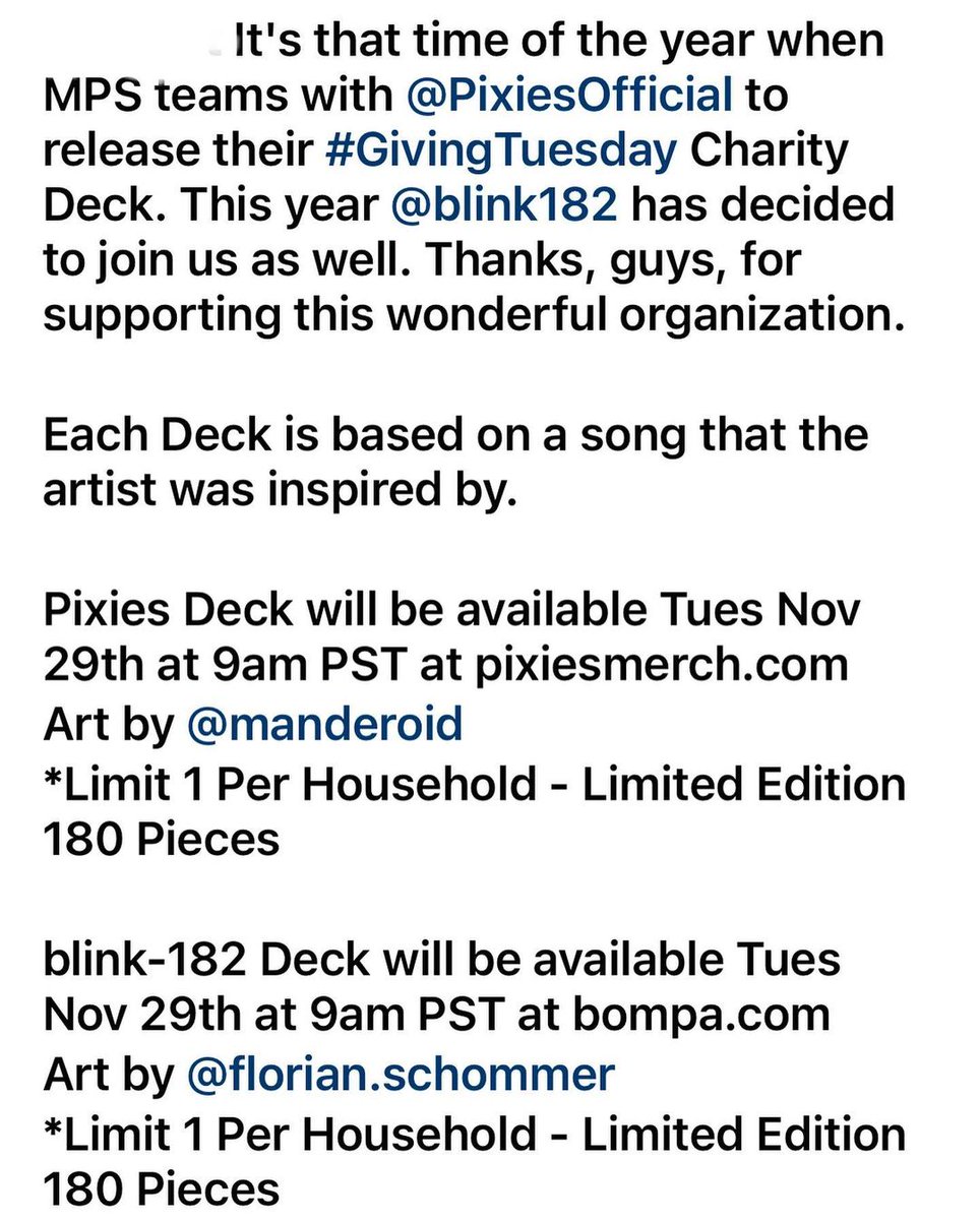 Pearl Jam 🇺🇦 on Twitter: "In collaboration with @PIXIES & @blink182, new decks will be available ...