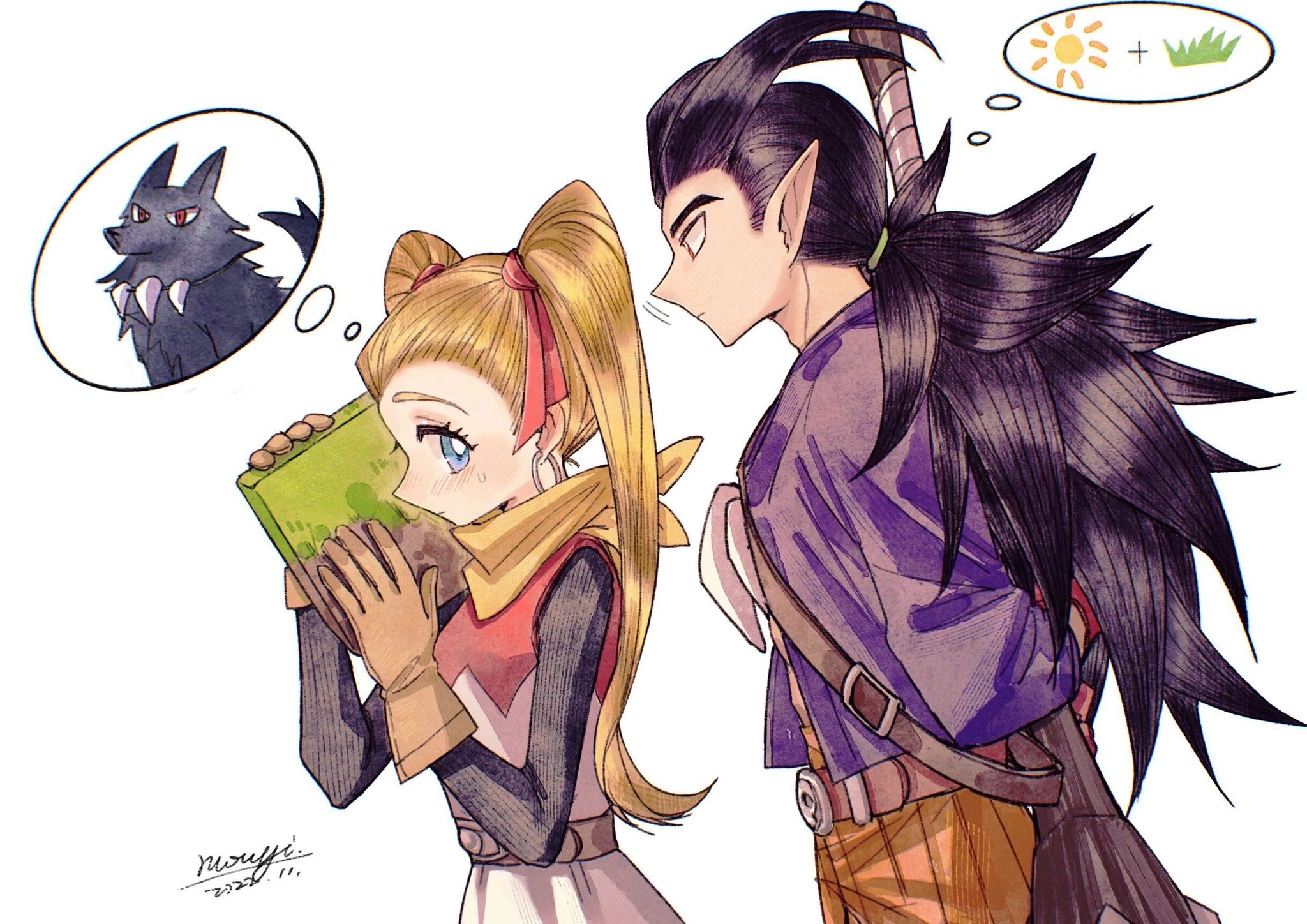 Mouyi on Twitter: "席德：“克莉叶身上有太阳和青草的气味” 克莉叶：“这家伙是狗吗” #シド主♀ #DQB2 https://t.co/LmTd1H4sfM" / Twitter