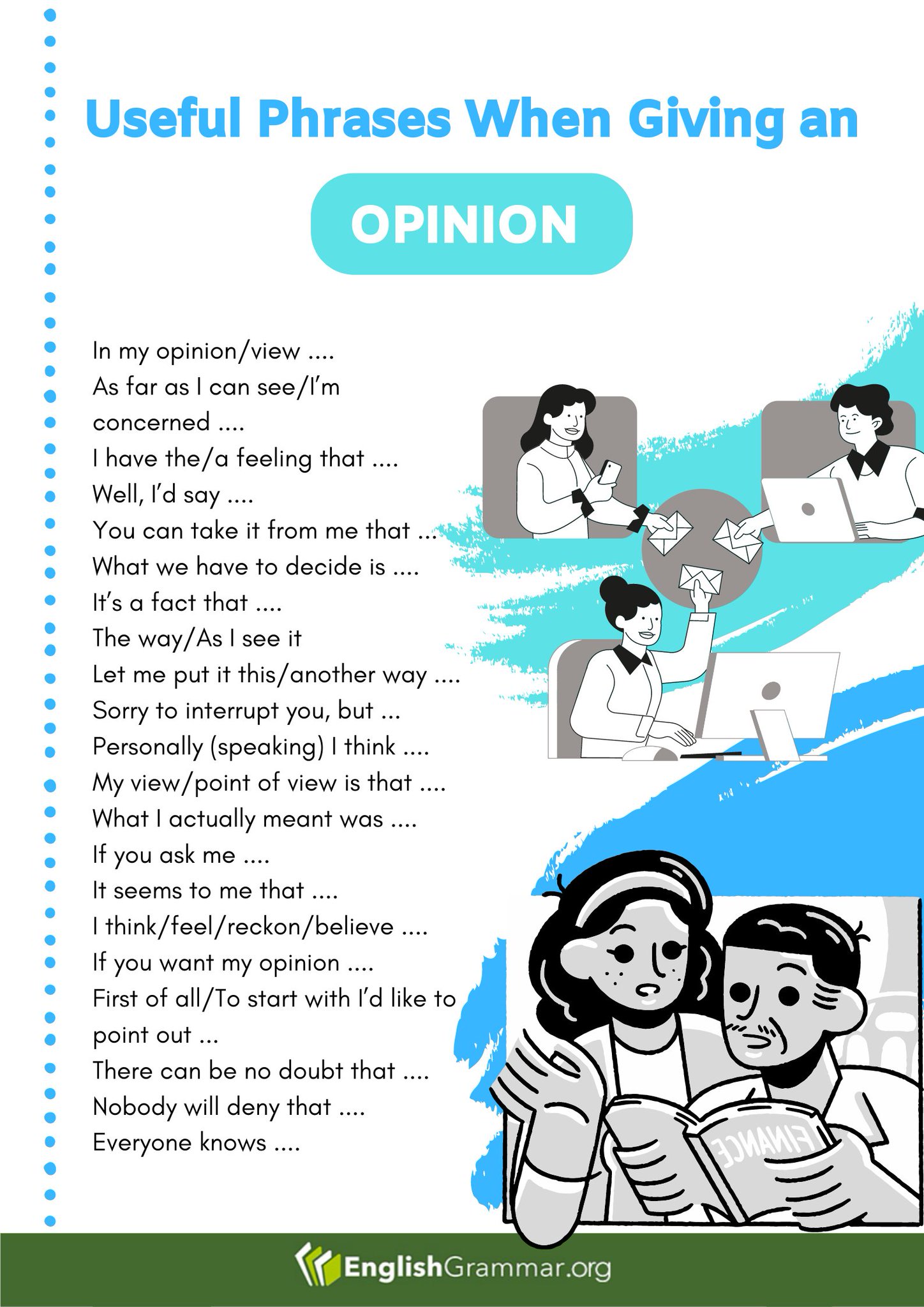 English Grammar on Twitter: "Useful Phrases When Giving An Opinion # ...