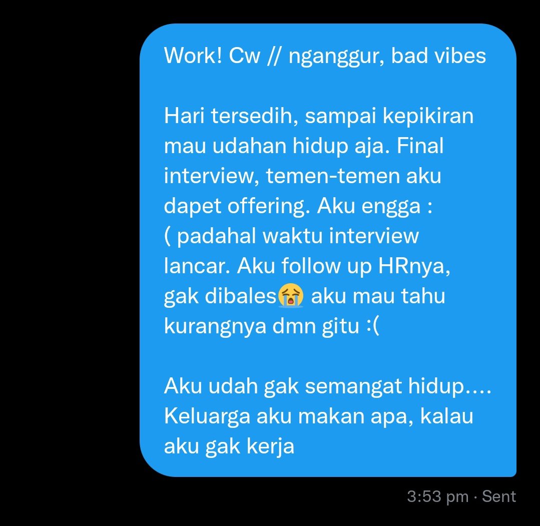 BACA RULES DI (bit.ly/worksfess) on Twitter: "Work! Cw // nganggur, bad vibes Aku harus gimana ...