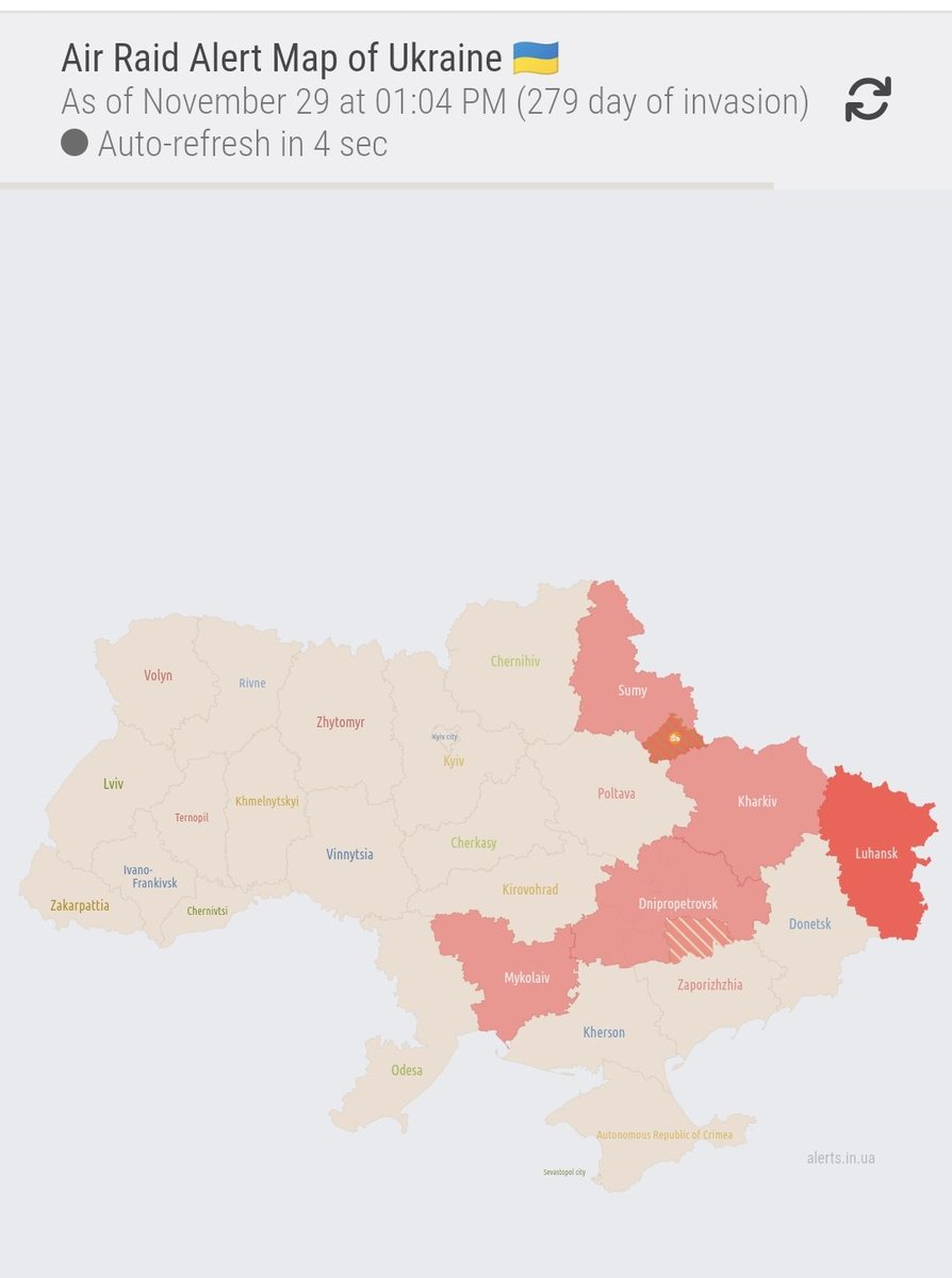 Air raid alerts announced all across Ukraine except for occupied Crimea ...