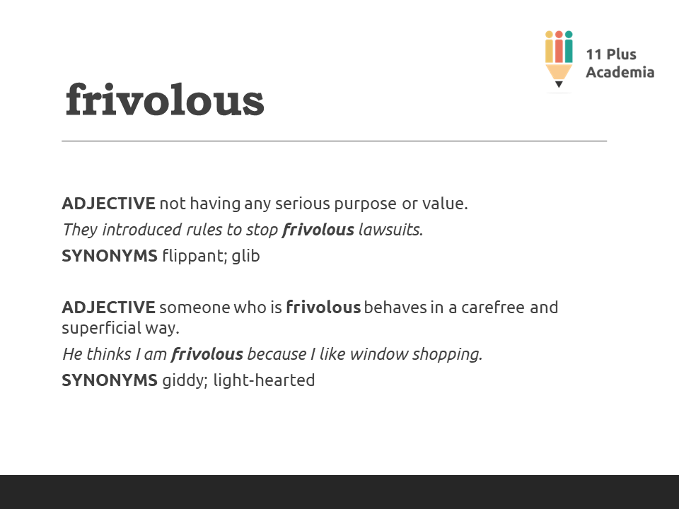 Examples Of Frivolous