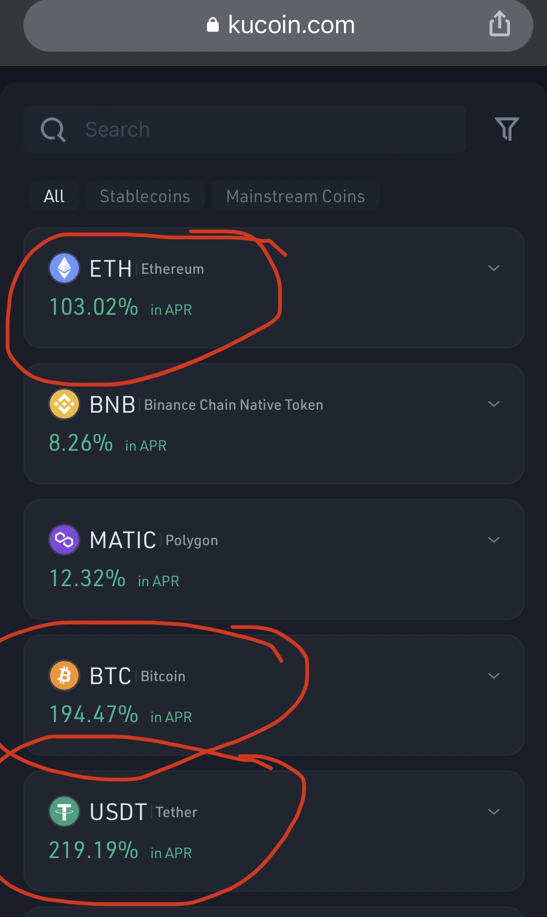 Eunice D Wong on Twitter: "#Kucoin offering staking up to 200%+ APR on USD Tether #Bitcoin #ETH ...