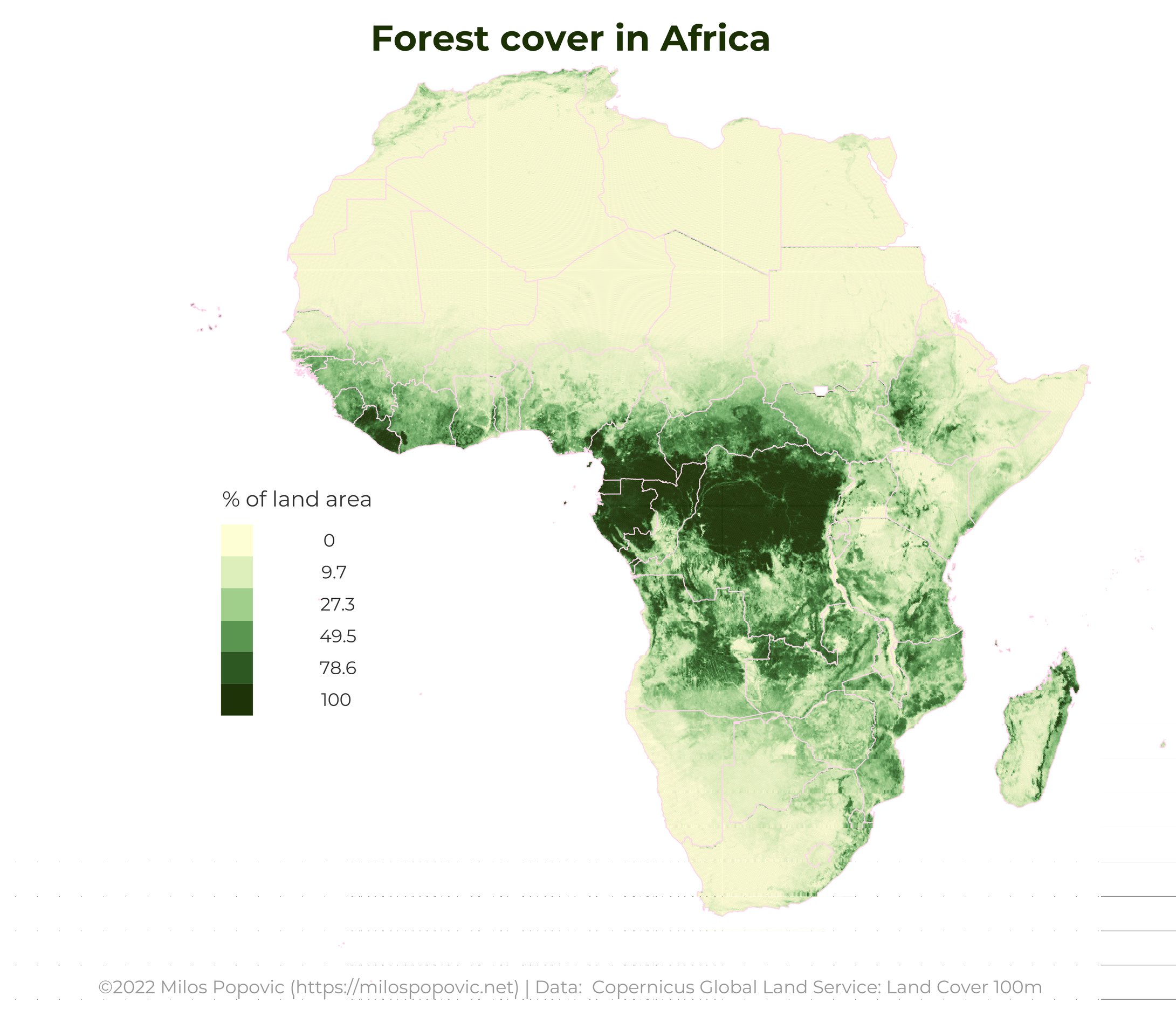 Milos Popovic on Twitter: "Happy to share my new map of tree cover in Europe! #europe #forest # ...