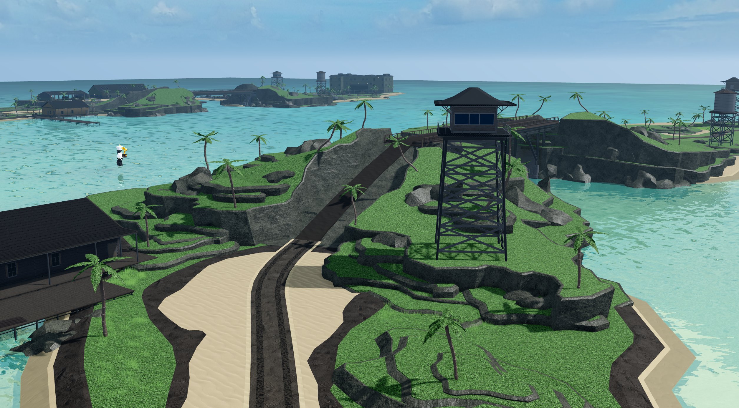 TDX on Twitter: "the longest map ever produced in a TD game on roblox battle of wake island ...