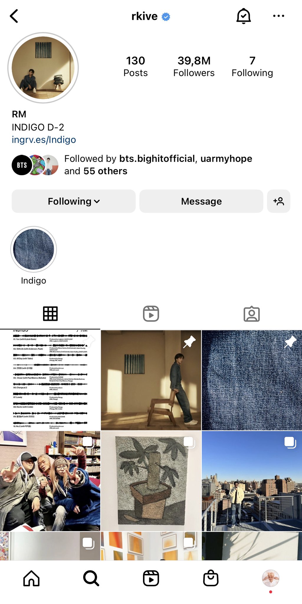 RM's Rkive 🐨 on Twitter: "[221129] Namjoon (@/rkive) Instagram Update Note: Joon deleted a total ...