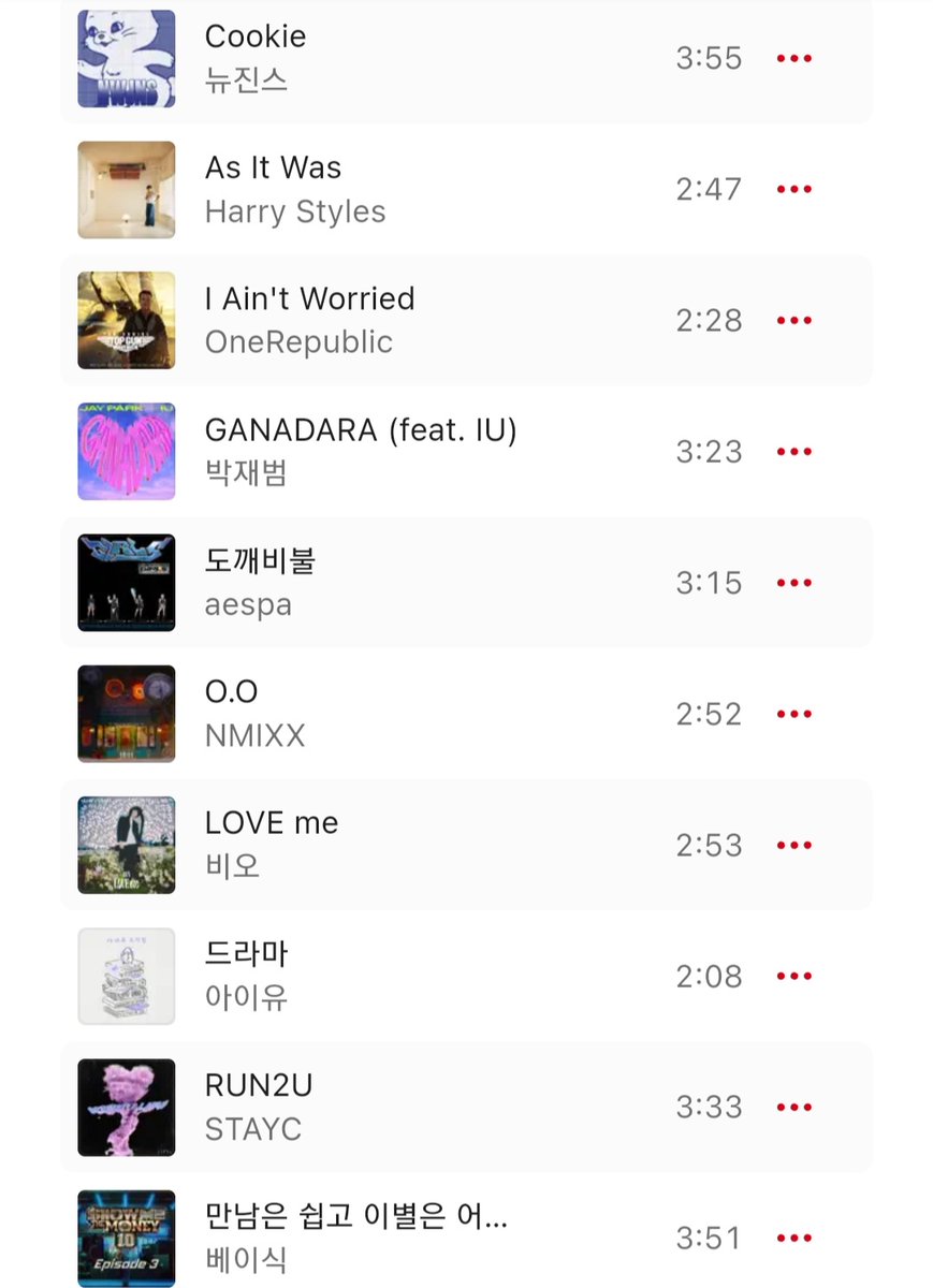 인스티즈(instiz) on Twitter: "[정보/소식] 애플뮤직 2022년 TOP 100: 대한민국 (링크에 더있어요👉) https://instiz.net/name ...