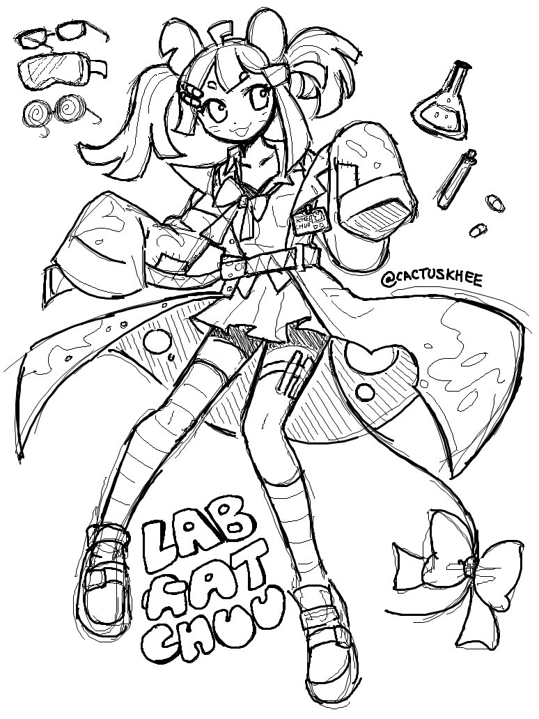 oc] Lab Rat Chuu🧪🥼🐭🧀 」|khee 💛 komaeda 🧀🐭 DR Bunny Zine WIPの漫画