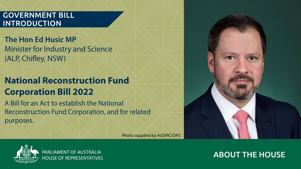 The following bills have been introduced into the House this afternoon ...