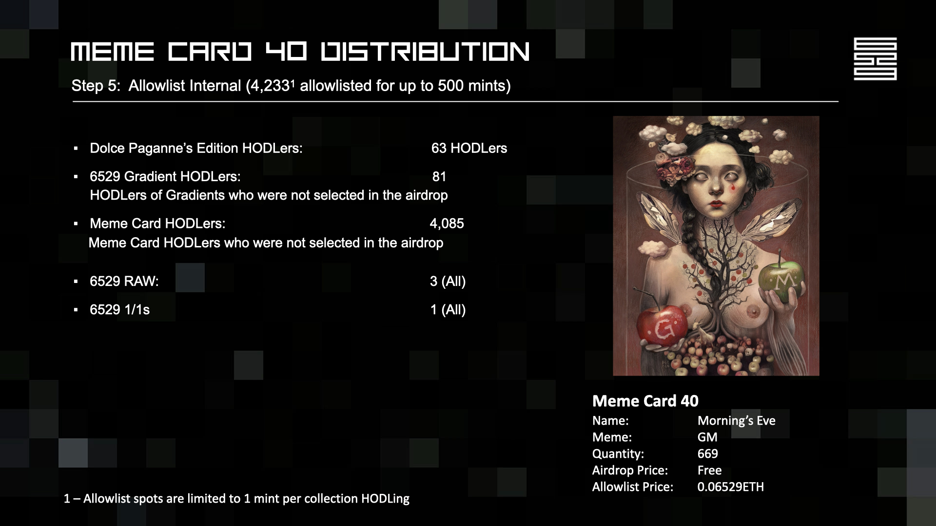 6529 Collections on Twitter: "@DolcePaganne 6/ We allowlisted all @DolcePaganne’s Edition ...