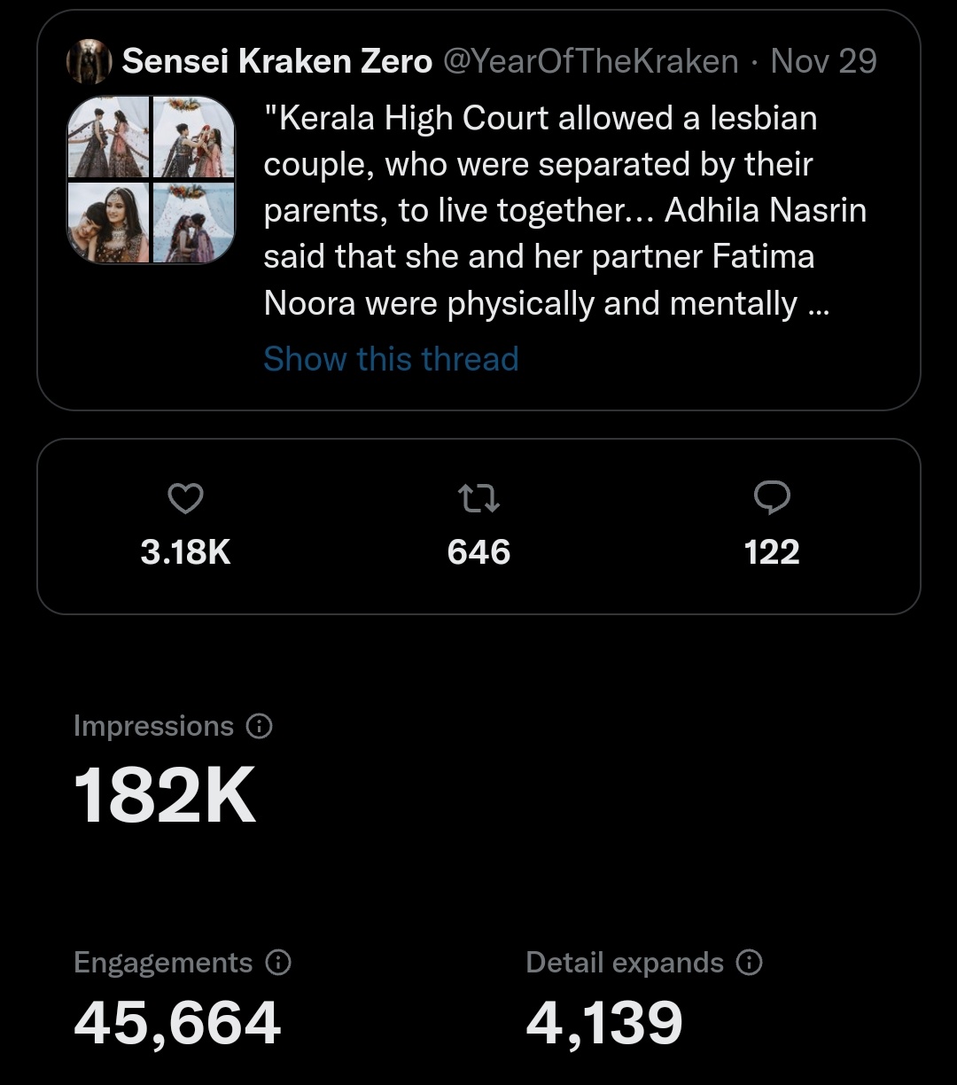 Sensei Kraken Zero On Twitter Kerala High Court Allowed A Lesbian