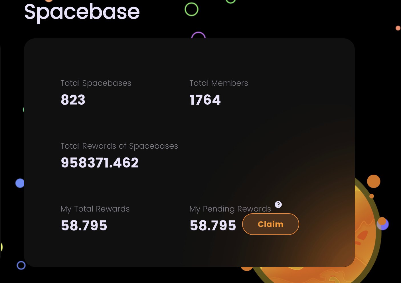 SpaceFi 🪐🦇🔊 on Twitter: "※Spacebase Reward: Both the creator and members can each get extra 5% ...