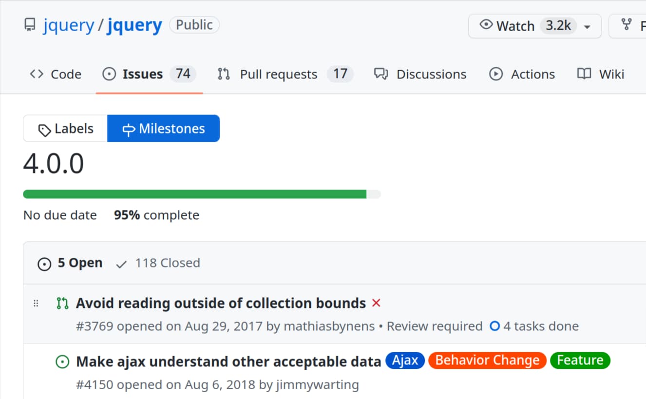 ruanyf on Twitter: "jQuery 居然还在开发 4.0 版，而且进度已经是95%。 不知道它想加什么功能，感觉这个软件早就做完了。https://t.co ...