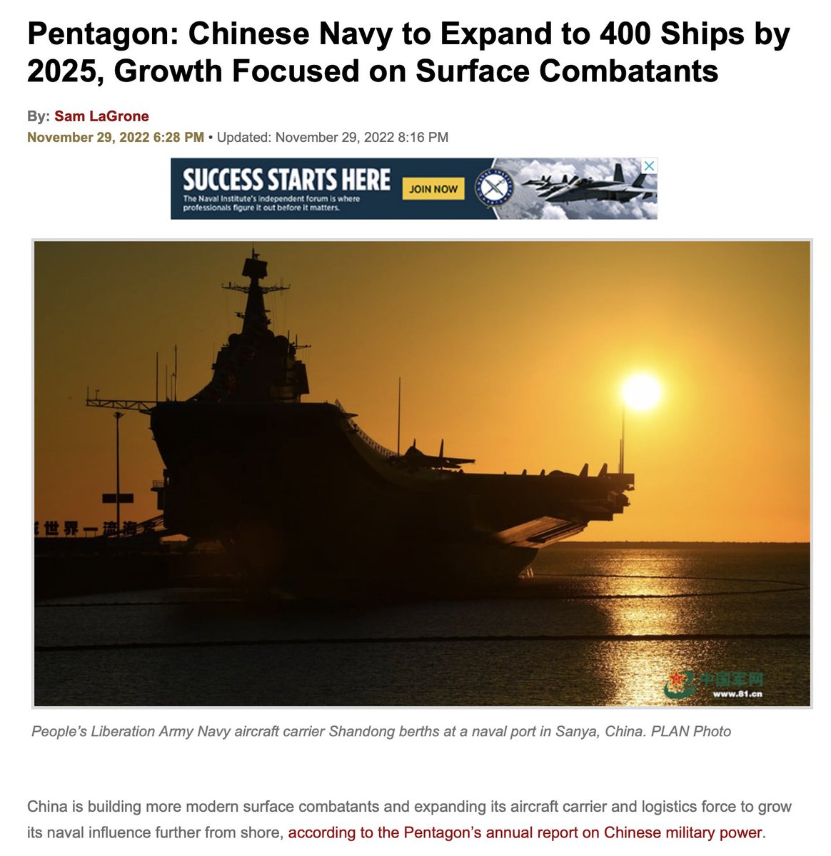 This article by Dr. Timothy Heath (of RAND) came out today and has been ...