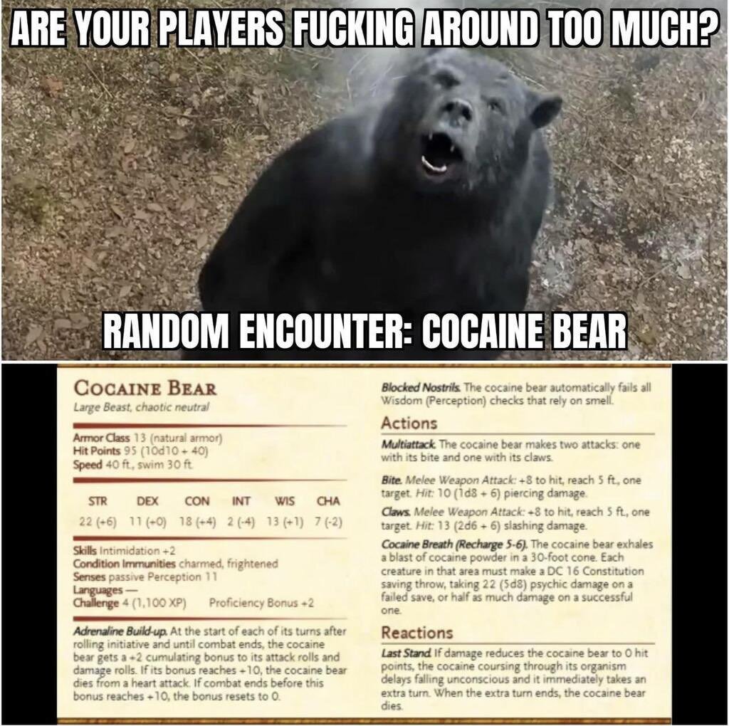 Bear Coke Memes Cocaine Bear Super Bear'd Meme Generator