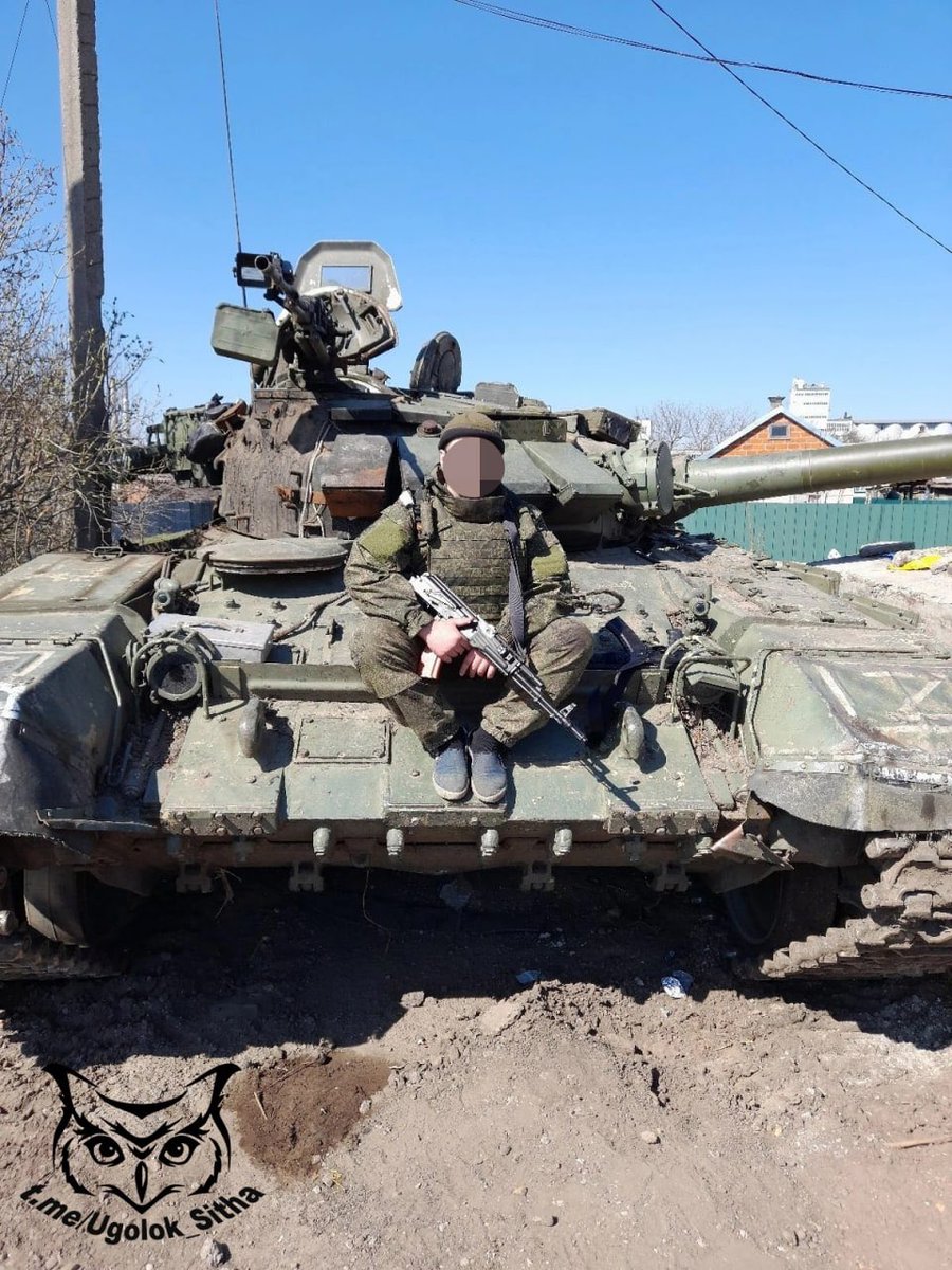 Rob Lee on Twitter: "Russian T-90M, T-80BVM, T-72B obr 1989, and T-72B3M tank with openings over ...