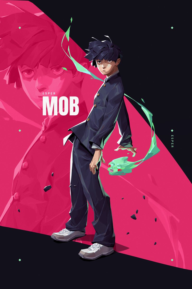 「Mob, the Psychic Agent ft. Dimple 」|Patrick Gañasのイラスト