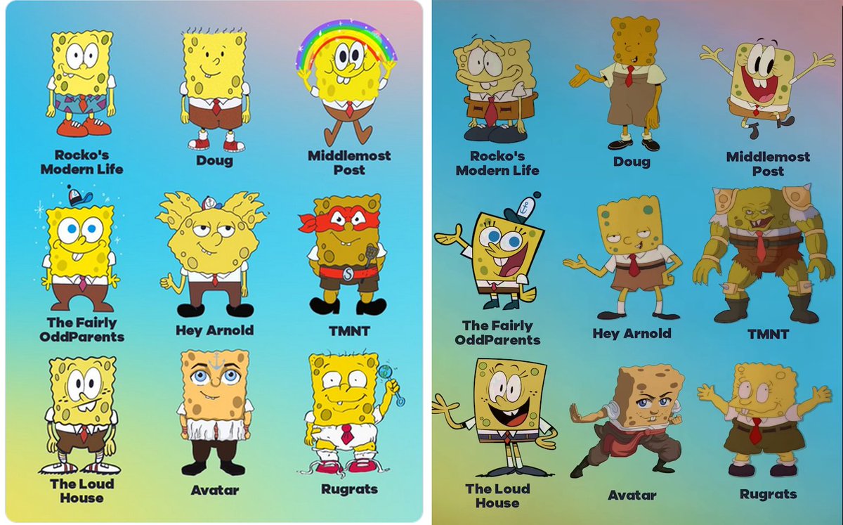 Spongebob Memes on Twitter: "The Harry Gold Show did an amazing take on the challenge of drawing ...