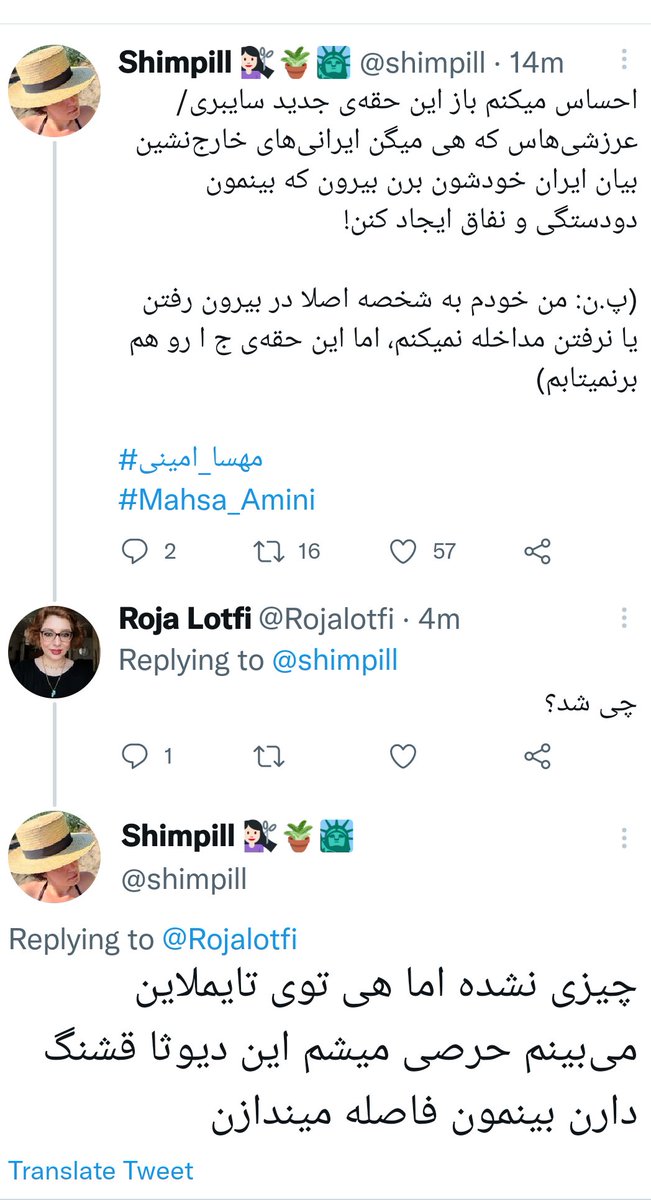 Roja Lotfi on Twitter: "دیوث بازی در نیارید، خواهشا یه خارج رو بذارید برای اینها بمونه!"
