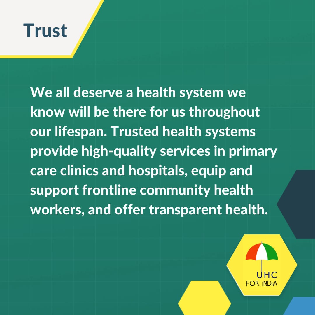 Universal Health Coverage for India on Twitter: "Day 2 of UHC4INDIA Campaign: Trust on health ...
