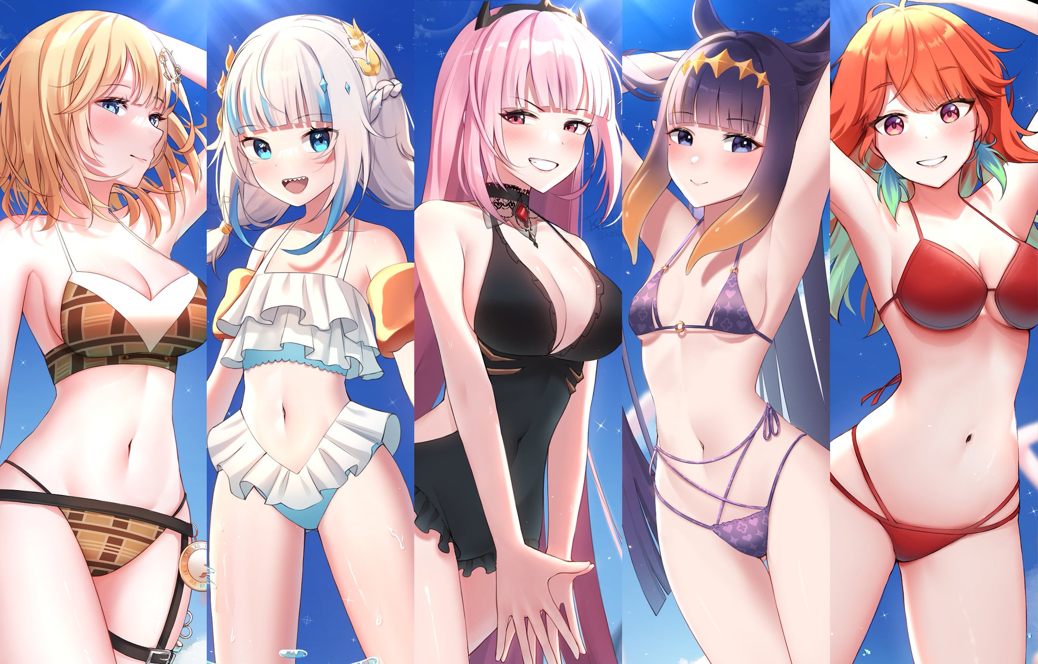 Brie 🧀 ブリー on Twitter: "Beach episode complete 🏖️ #callillust #gawrt #ameliaRT #artsofashes # ...