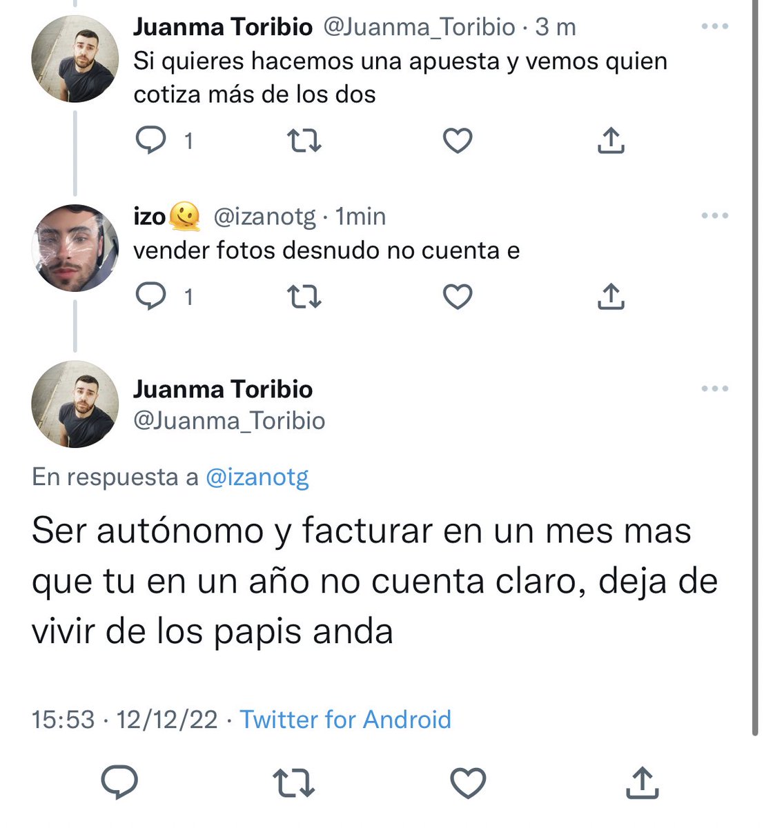 Sor Tremenduca on Twitter: "¡Un milagro Divino! Juanma Toribio, quien es incapaz de hacerse una ...